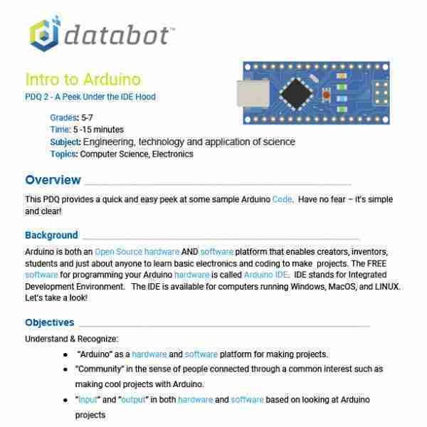 Intro To Arduino Pdf Print Files Databot™ 3730