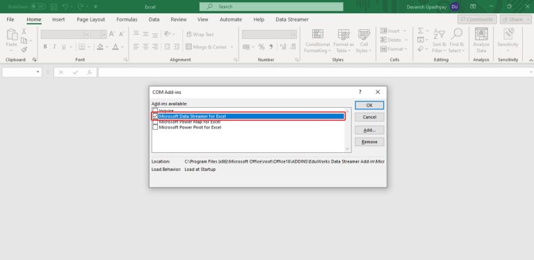 Real-Time Data Analysis with Excel Data Streamer and Databot - databot
